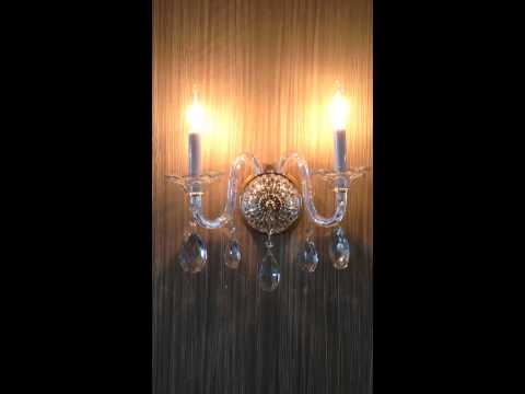 Testing out a Lutron Diva dimmer on a new Schonbek wall sconce.