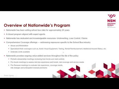 Meet the Experts in School Bus Insurance: An Introduction to NSM Insurance Brokers and Nationwide