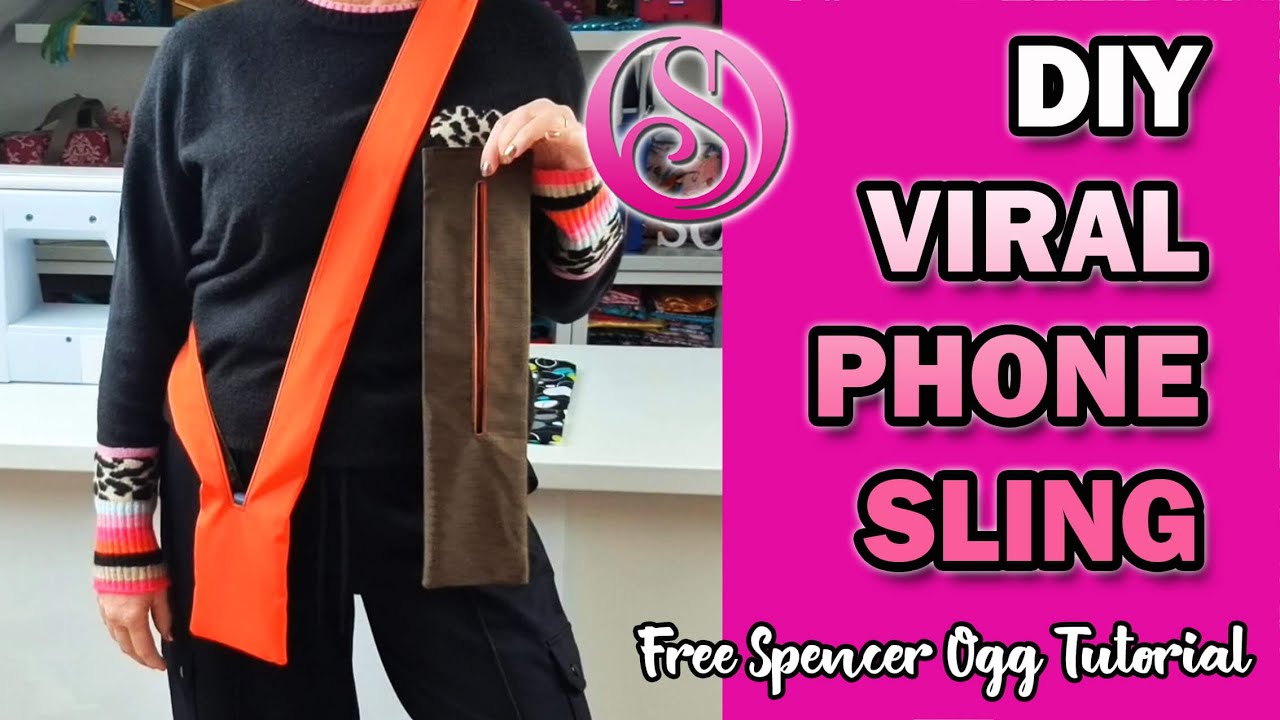 DIY Viral Phone Sleeve Tutorial - Easy FREE sewing project - SpencerOgg