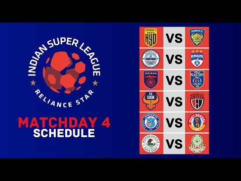 Match Schedule - Indian Super League 2024/25 Matchday 4 - | ISL | FootWorld 2.0