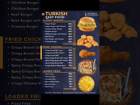 Menu 0316-2985421 @turkishpizzeria #gulshaneiqbal #fastfood #lahmacun #turkishpizza