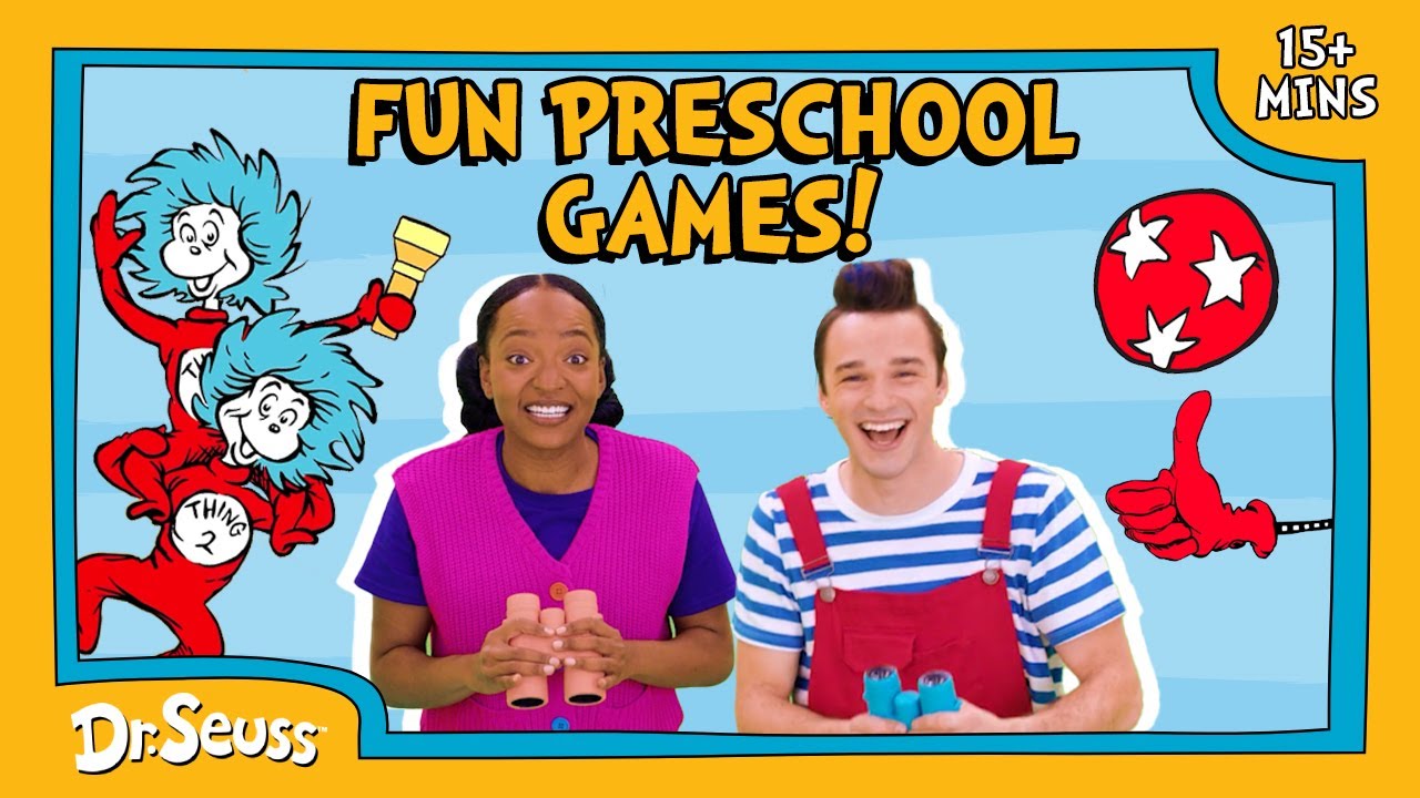 Seuss Circle Time Learning Games! | I Spy, Charades, Guessing Games | Dr. Seuss