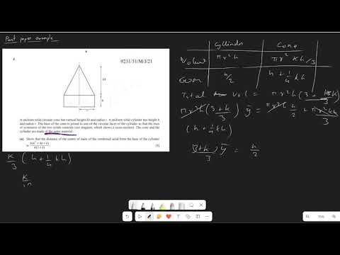 Center of Mass, Exam style question - Mechanics - Further Mathematics (9231) EquilibriumofRigidBods