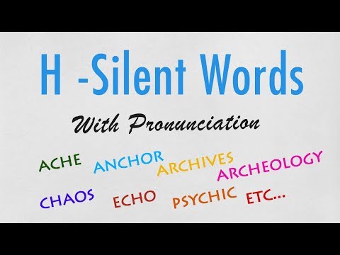 Silent h words in English WIth Pronunciation and Meaning