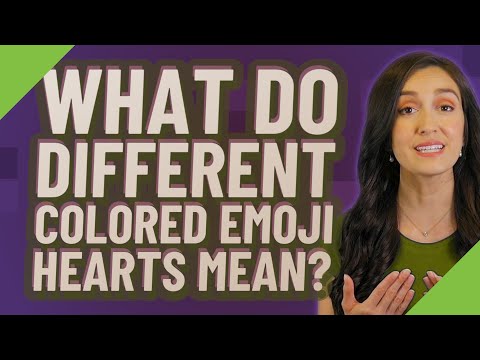 What do different colored Emoji hearts mean?