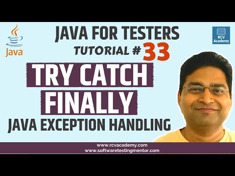 Learn Java for Testers 33 Try Catch Java | Exception Handling in Java ...