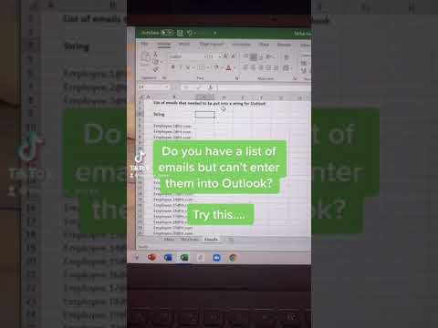 Creating a list of emails for Outlook