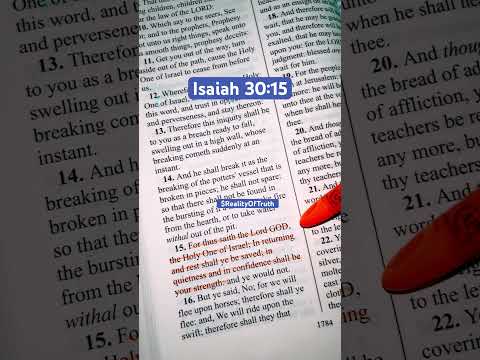 Isaiah 30:15 | Reality of Truth #bibleverse #Isaiah