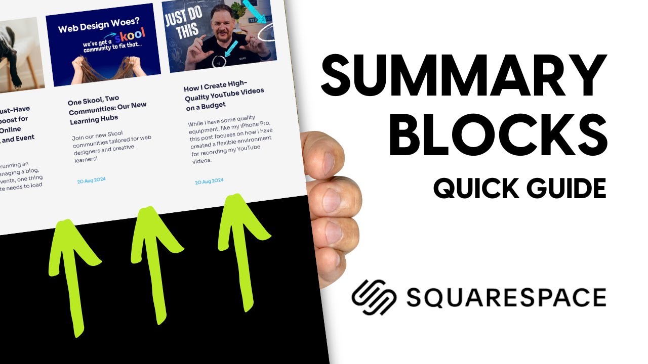 What are Squarespace Summary Blocks? A Quick Guide