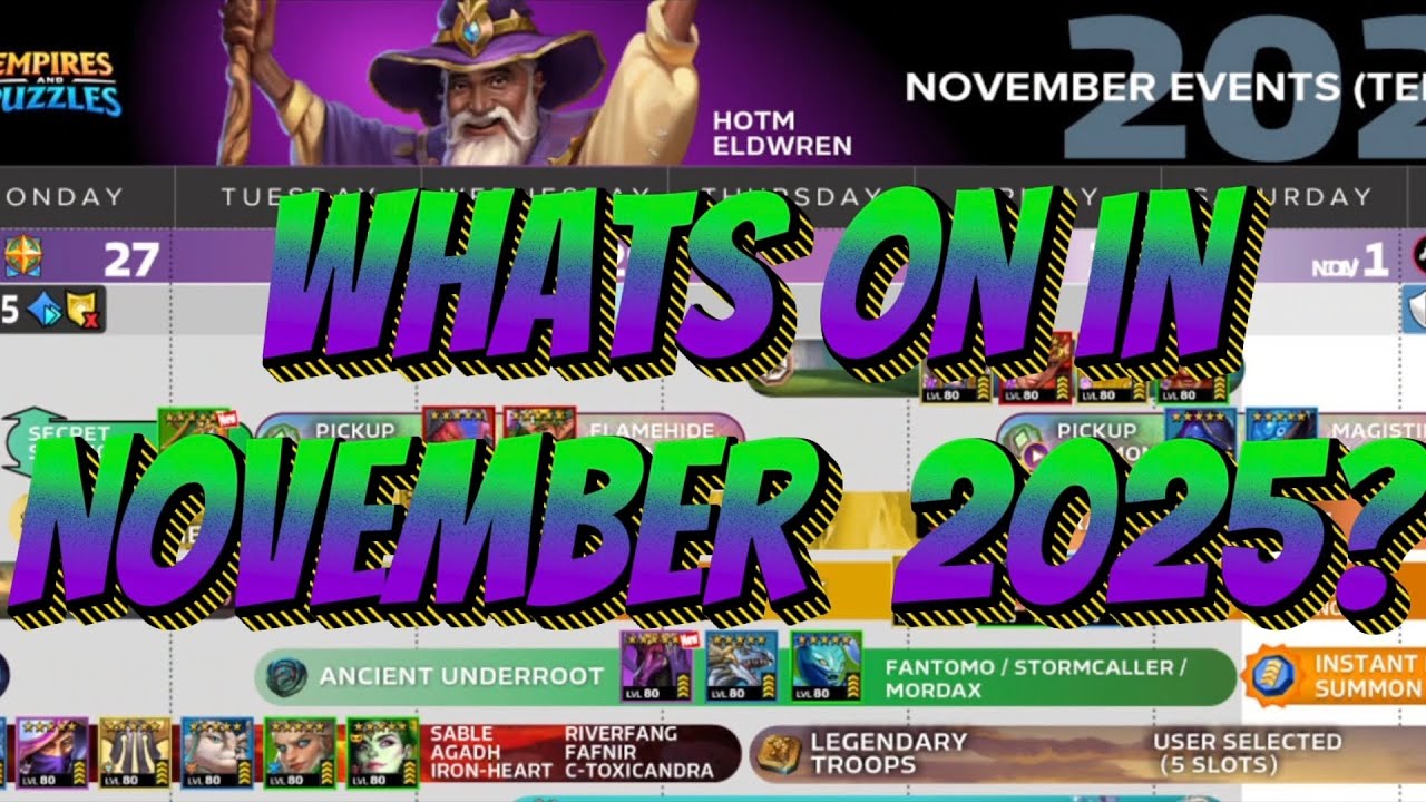 Empires & Puzzles November Calendar Events SOUL EXCHANGE IS BACK! & So is Aramis!!?..😱😱😱🍻