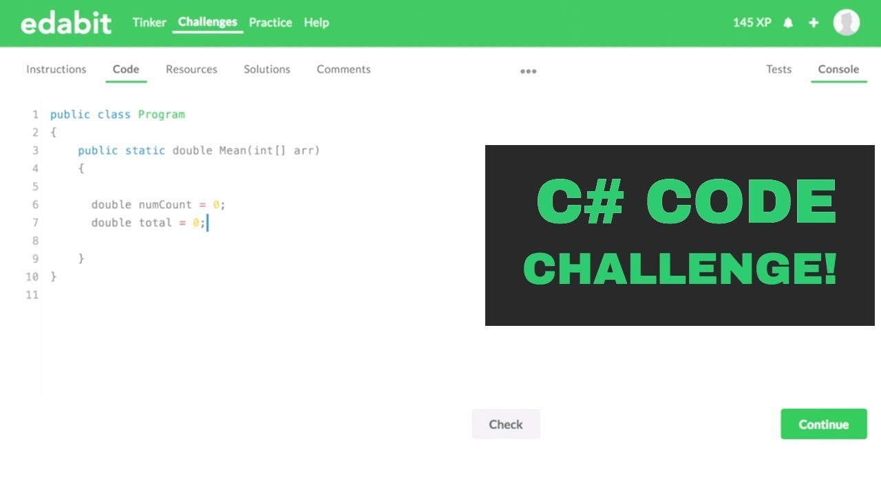 C# Coding Challenge: Calculating the Mean of an Array
