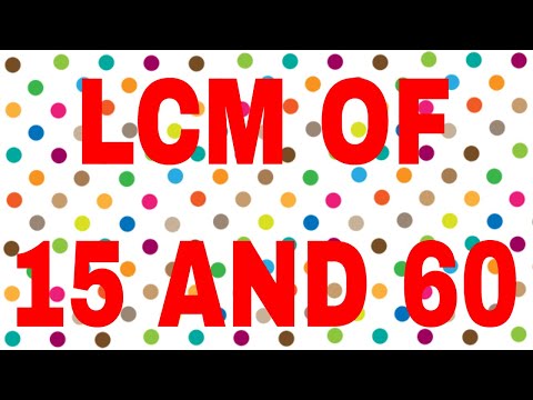 LCM of 15 and 60