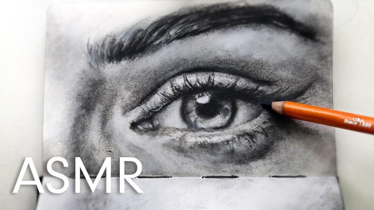 ASMR | Quick Eye Drawing | Soothing Sounds | No Talking