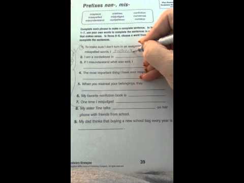 Prefixes non- and mis-