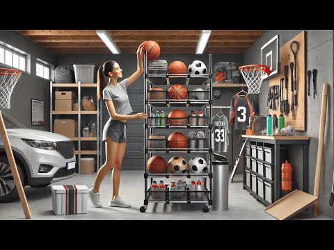 🏠 Homsorout Garage Sports Equipment Organizer, Ball Storage for Gear and Toys Review 🏠