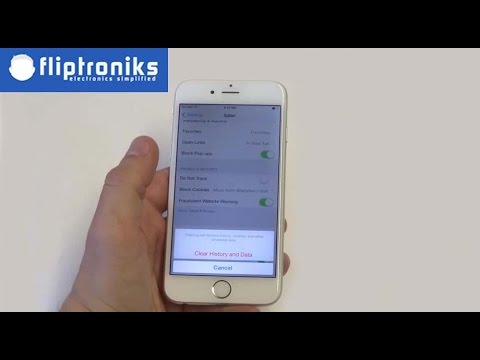 Apple Iphone 6: How To Delete Internet Browsing History - Fliptroniks.com