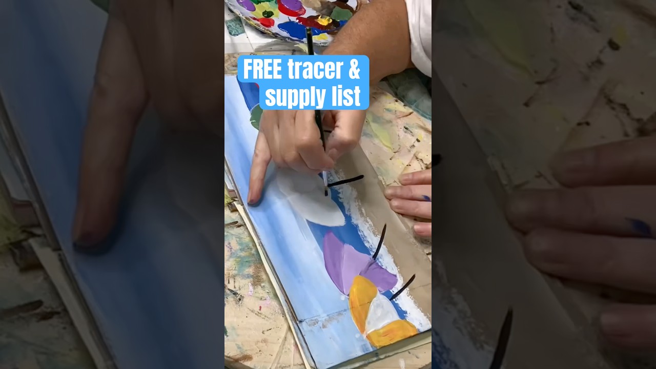 Acrylic Painting Beach Umbrellas (The Ultimate Summer Art Project)