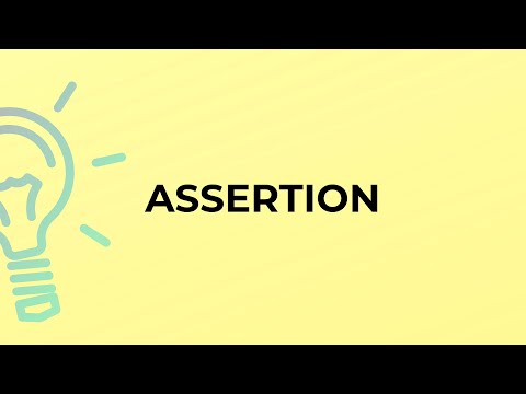 What is the meaning of the word ASSERTION?