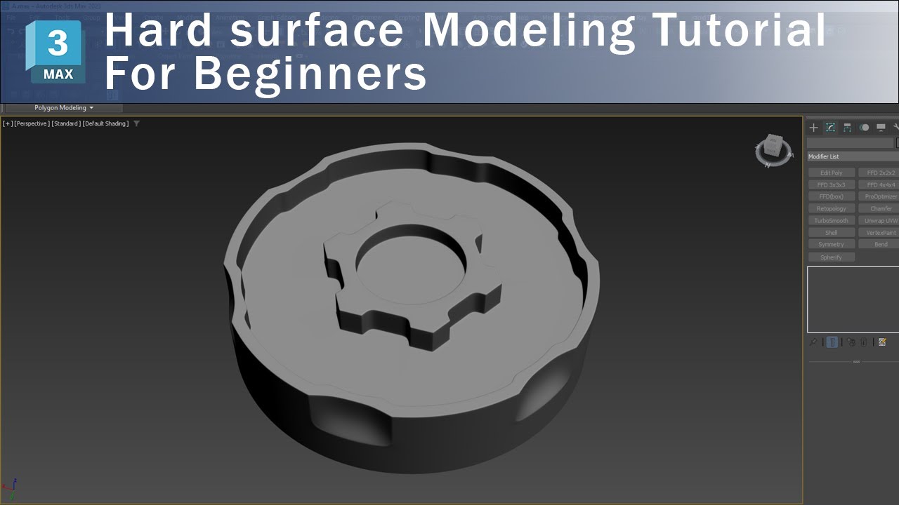 Cylindrical hard surface modeling tutorial for beginners | Hanora 3D