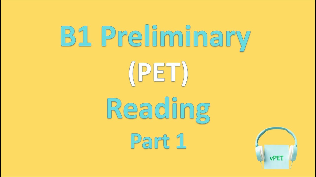B1 Preliminary (PET) Reading Part 1 - Multiple Choice (with answers)
