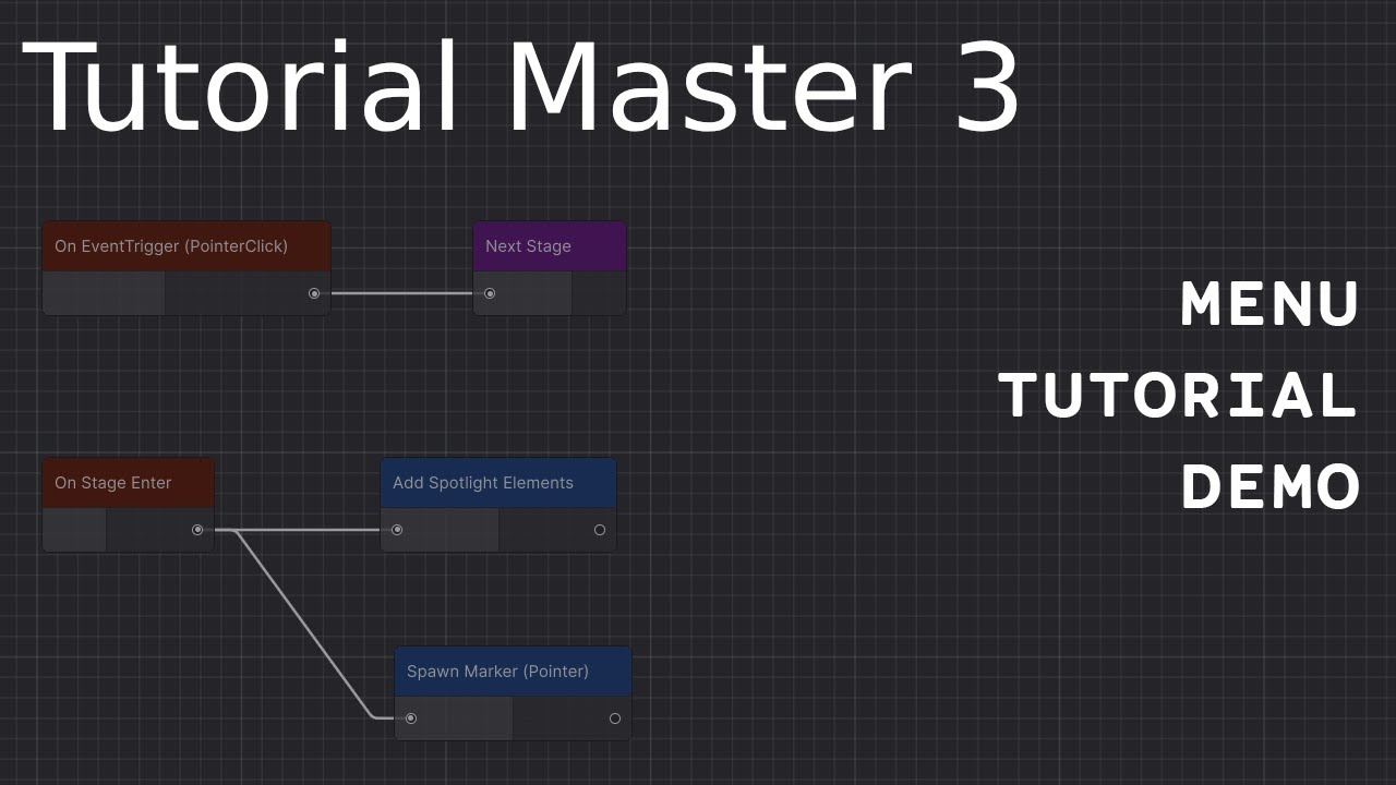Tutorial Master 3 - Menu Tutorial Demo
