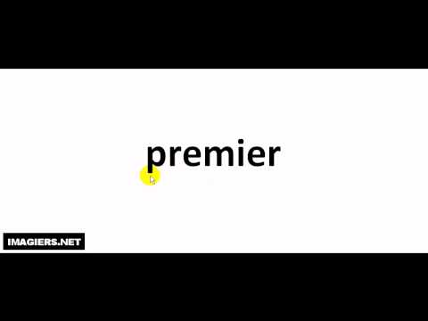 French pronunciation = premier