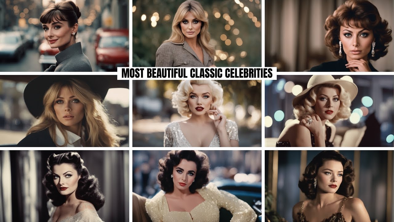Most Iconic Classic Beautiful Celebrities -  Stable Diffusion SDXL 1.0