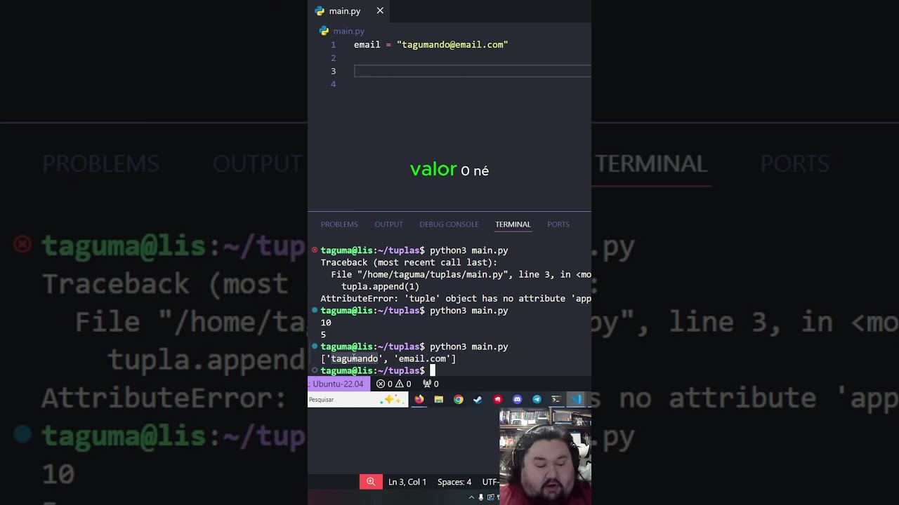 CORTAR STRINGS COM PYTHON  #python #aprenderpython #strings #split