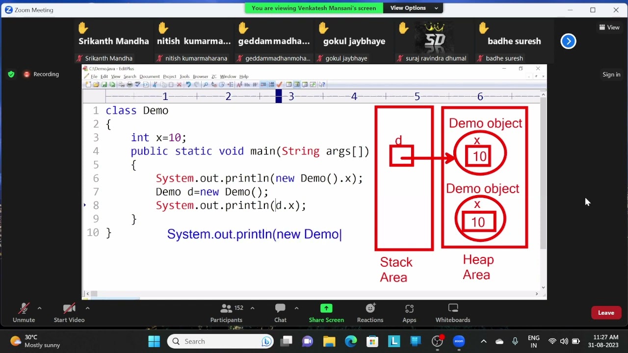 how to access instance,class,local variable || java-4