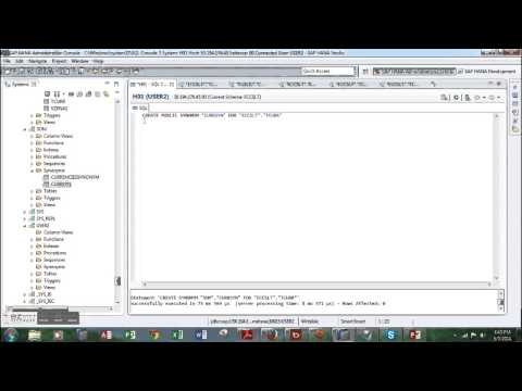 SAP HANA SYNONYM