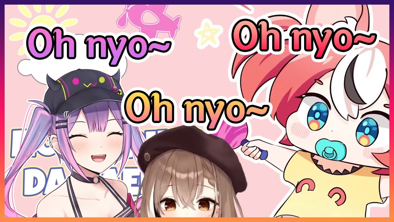 Bae傳染了Gura的"Oh nyo"症給Towa大人!結果在場的三位不停的在叫"Oh nyo~"!【Hololive中文】【Hakos Baelz/Nanashi Mumei/常暗永遠 ...