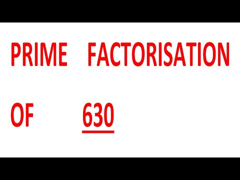 PRIME FACTORISATION OF 630