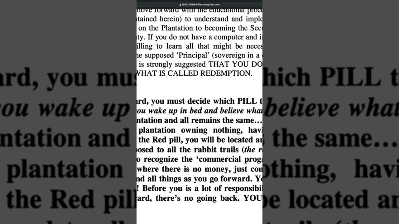 Reading the redemption manual 4.5