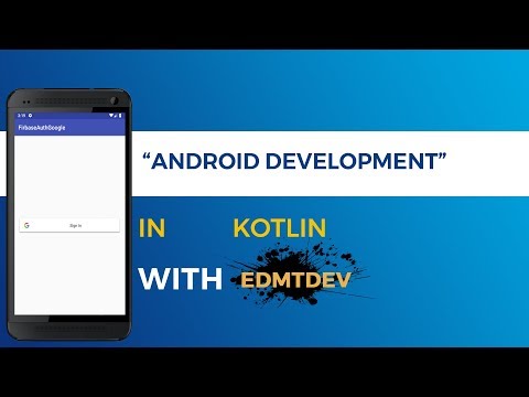 Learn Kotlin Android Tutorial Authenticated with Google Account use Firebase Authentication ...