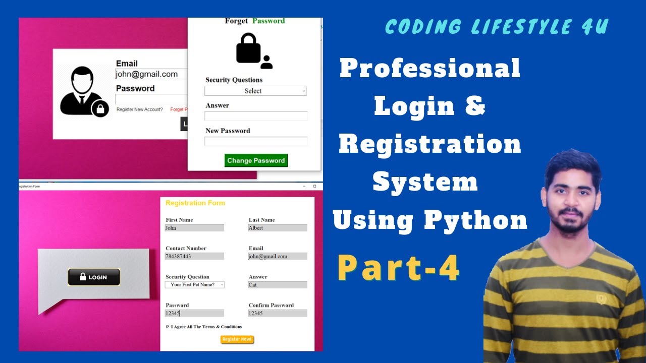 Professional Login and Registration System With MySQL Using Python