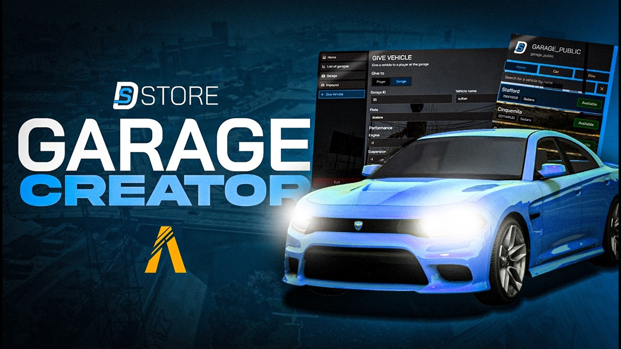 Fivem Script | Advanced Garage Creator (ESX, QBCore & Standalone)