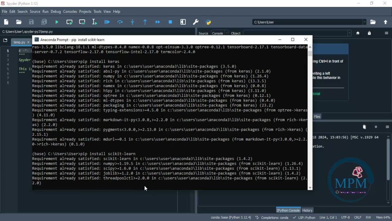 How to install Python Packages - Necessary Packages in Python New Version - SPYDER 3.12