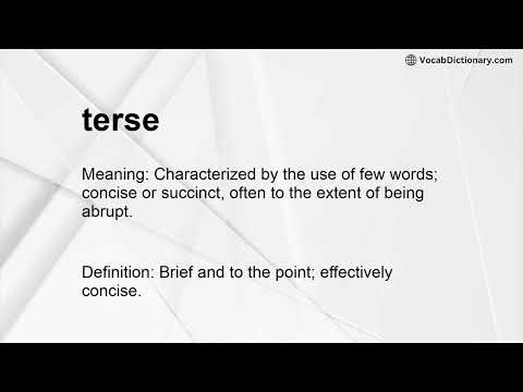 terse Meaning