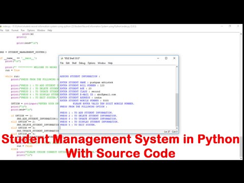 🔴 Student Management System in Python With Source Code | Free Project download