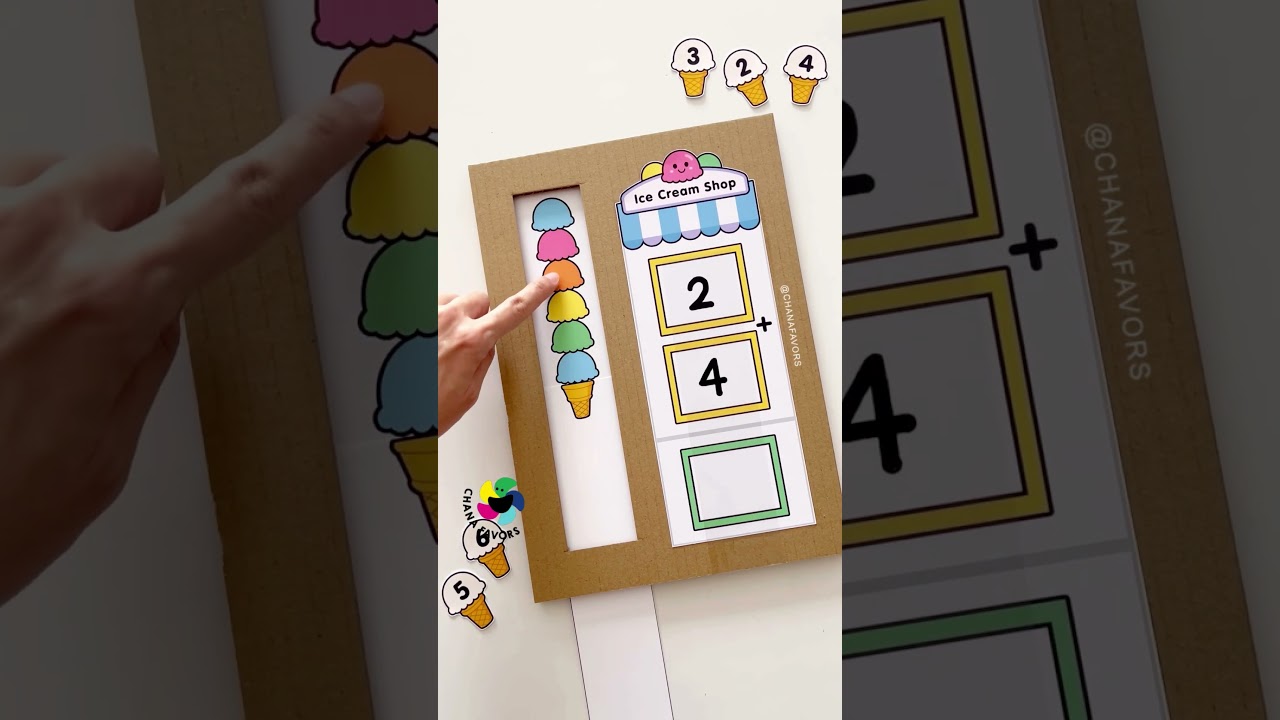Kids Activity 🧩 | Ice Cream Math Fun #printables #chanafavors #kidsactivities #earlymaths #shorts