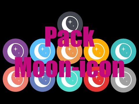 PACK Moon icon PNG and VECTOR