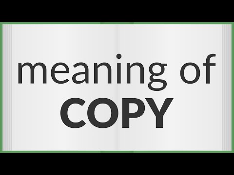 Copy | meaning of Copy