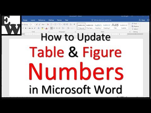How to Update Table and Figure Numbers in Microsoft Word