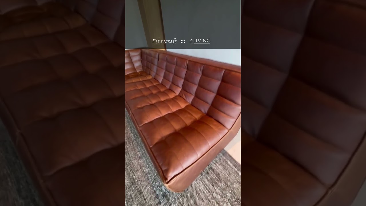 Ethnicraft N701 Modular Sofa | Chestnut Leather Luxury | 4 Living UK