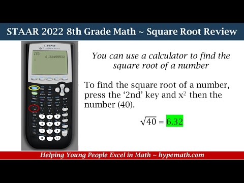 2022 STAAR Math ~ 8th Grade (Square Root) Part 1