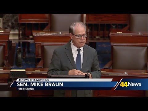 Indiana Governor-Elect Braun offers a farewell speech on the Senate floor