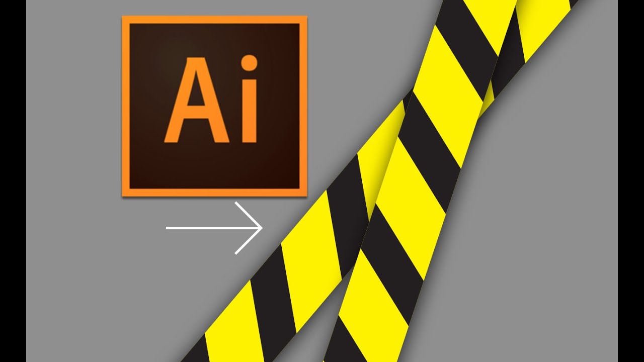 How To Make Vector Caution Tape in Illustrator: DESIGN NINJA #8