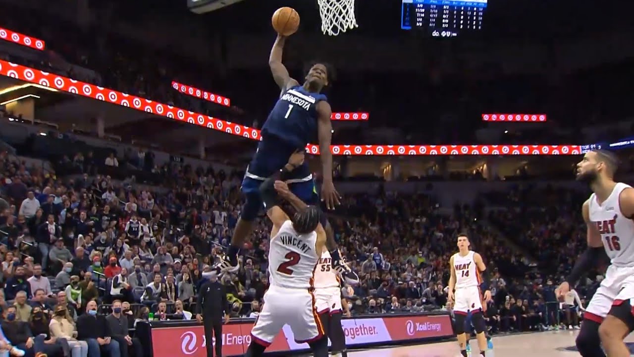 Anthony Edwards threw down the NASTIEST POSTER DUNK but it didn't count...