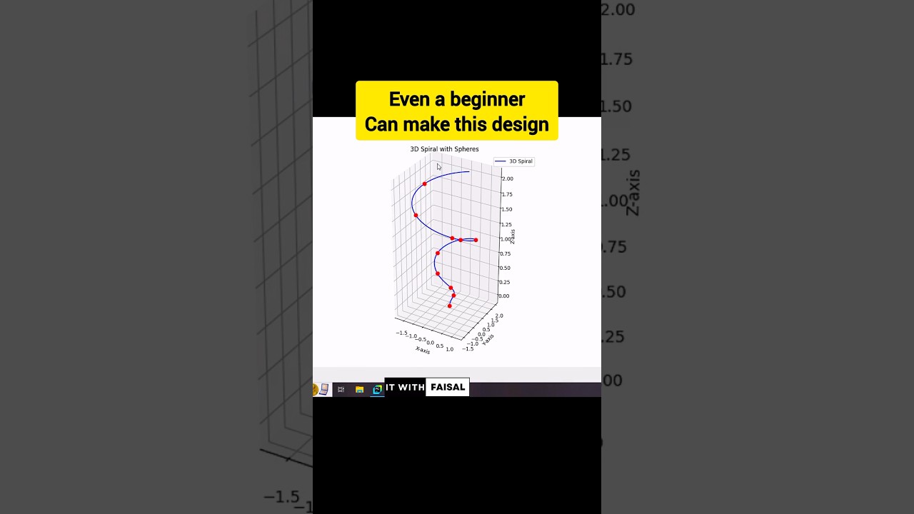3D Spiral Design Using Python With Matplotlib | Easy Python Art For Beginners #python #matplotlib