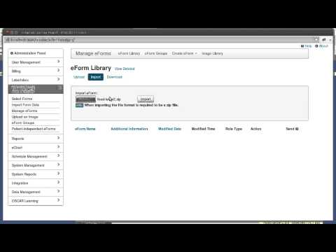 New eform manager - Importing eform